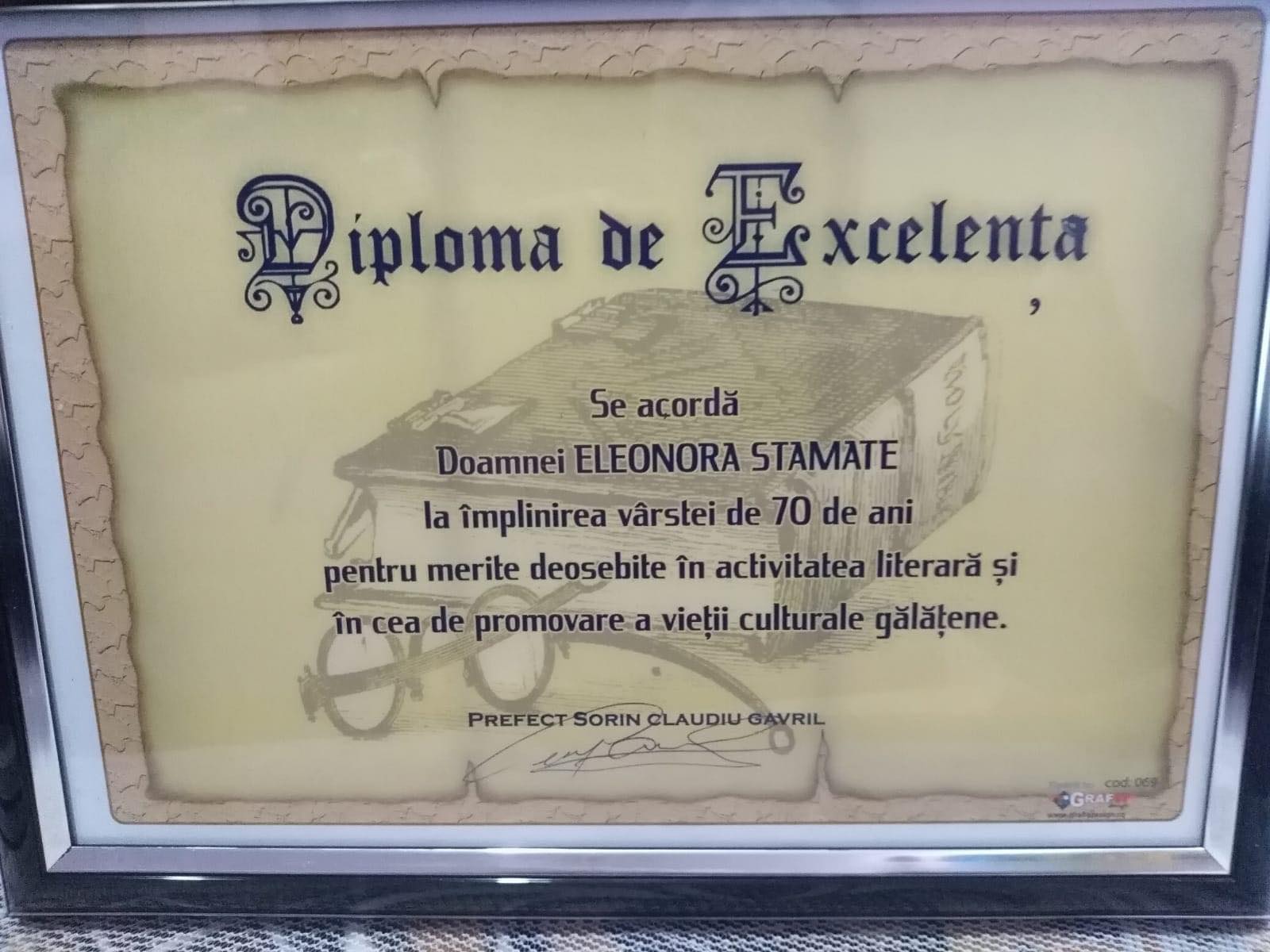 Eleonora Stamate, poet și scriitor, premiată la vârsta de 70 de ani ...