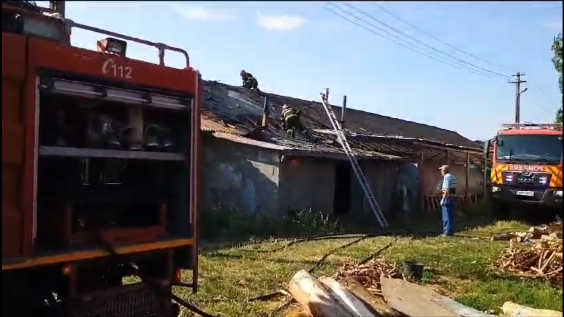 VIDEO. Incendiu la o fabrică de peleți în apropiere de Tecuci - Tecuceni